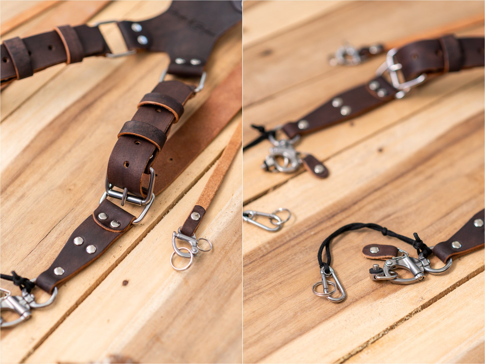 Karig, Leather Dual Camera Harness in Full Grain Water Buffalo, Multi ...