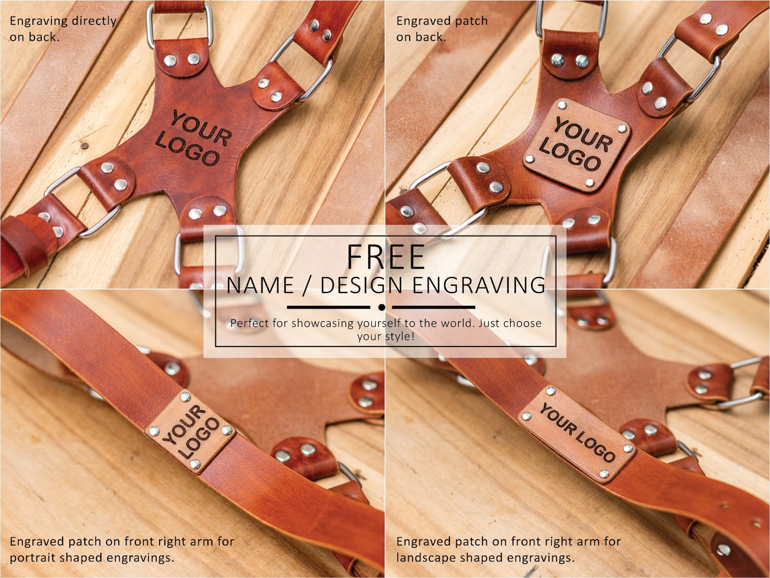 Karig, Leather Dual Camera Harness in Full Grain Water Buffalo, Multi ...