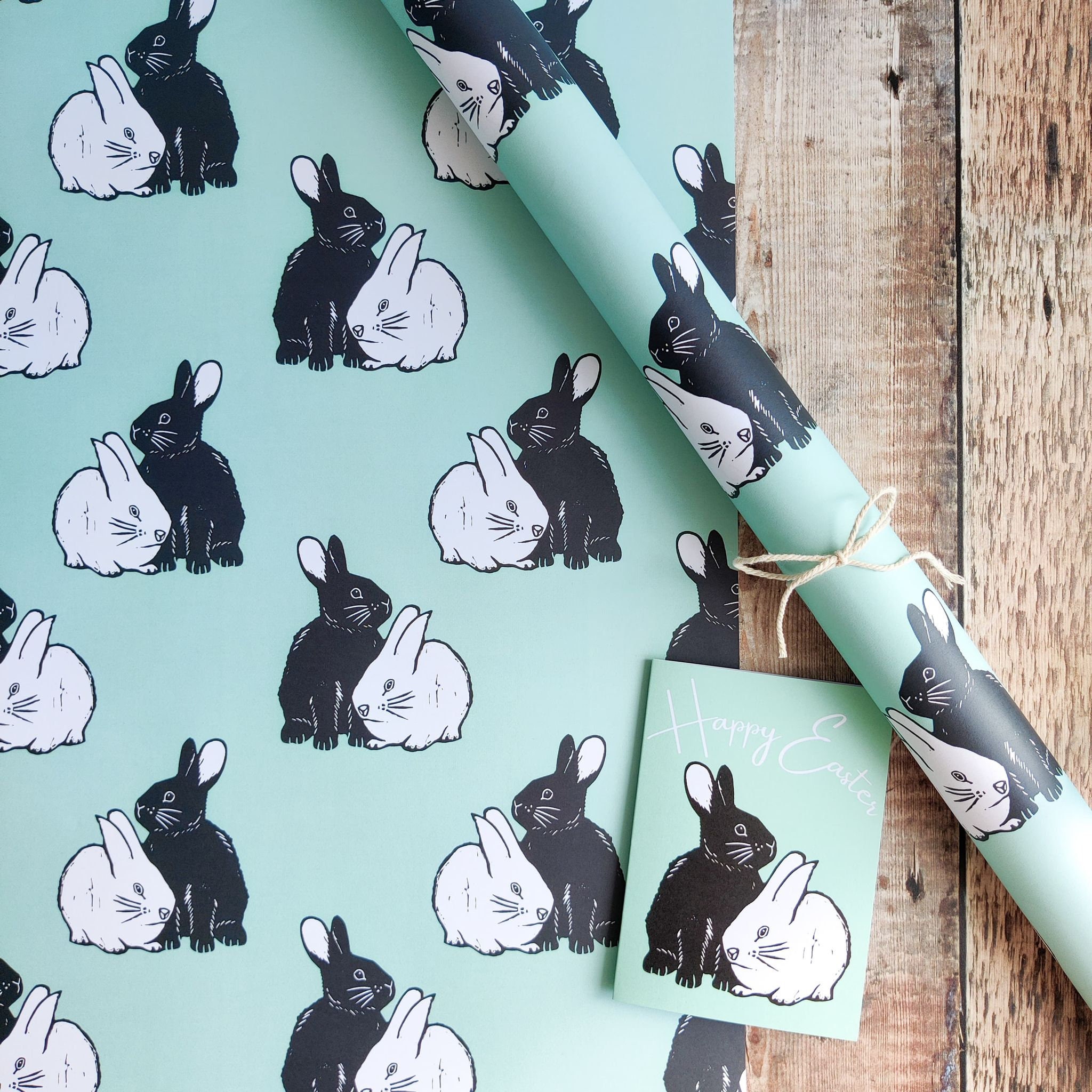 Bunnies Wrapping Paper | Easter Bunnies Gift Wrap | New Baby Gift Wrap ...