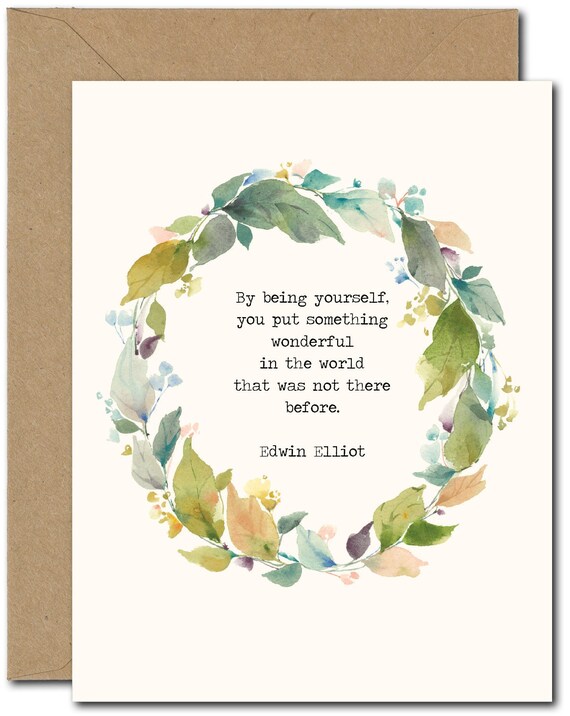 Edwin Elliot sl-21b Quote GREETING CARD June Watercolor - Etsy