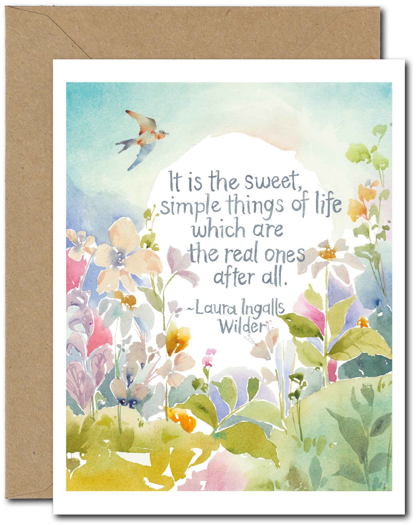 Laura Ingalls Wilder (II) (evry-9) GREETING CARD, June Watercolor, June ...