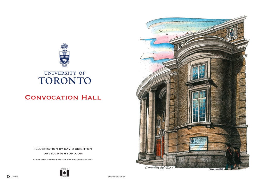 Buy University of Toronto Blank Notecard Convocation Hall Uoft Toronto ...