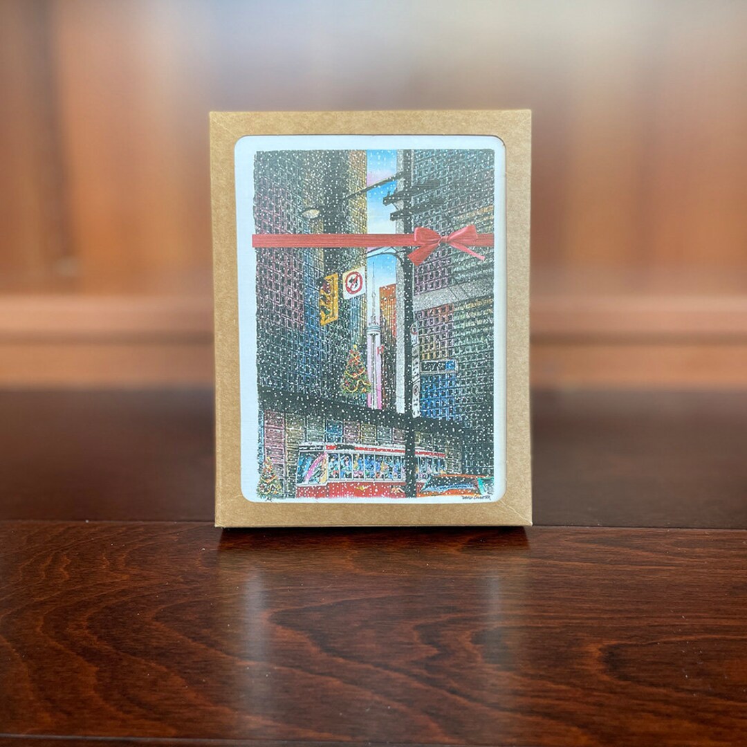Toronto Streetcar Christmas Cards Box Set, Toronto Holiday Cards, Merry ...