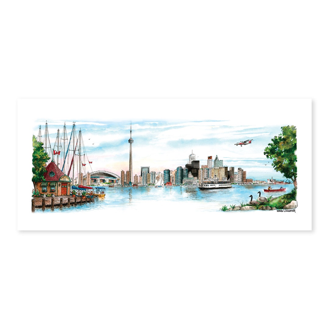 Toronto Skyline Art Print Toronto Skyline Digital Art Print - Etsy