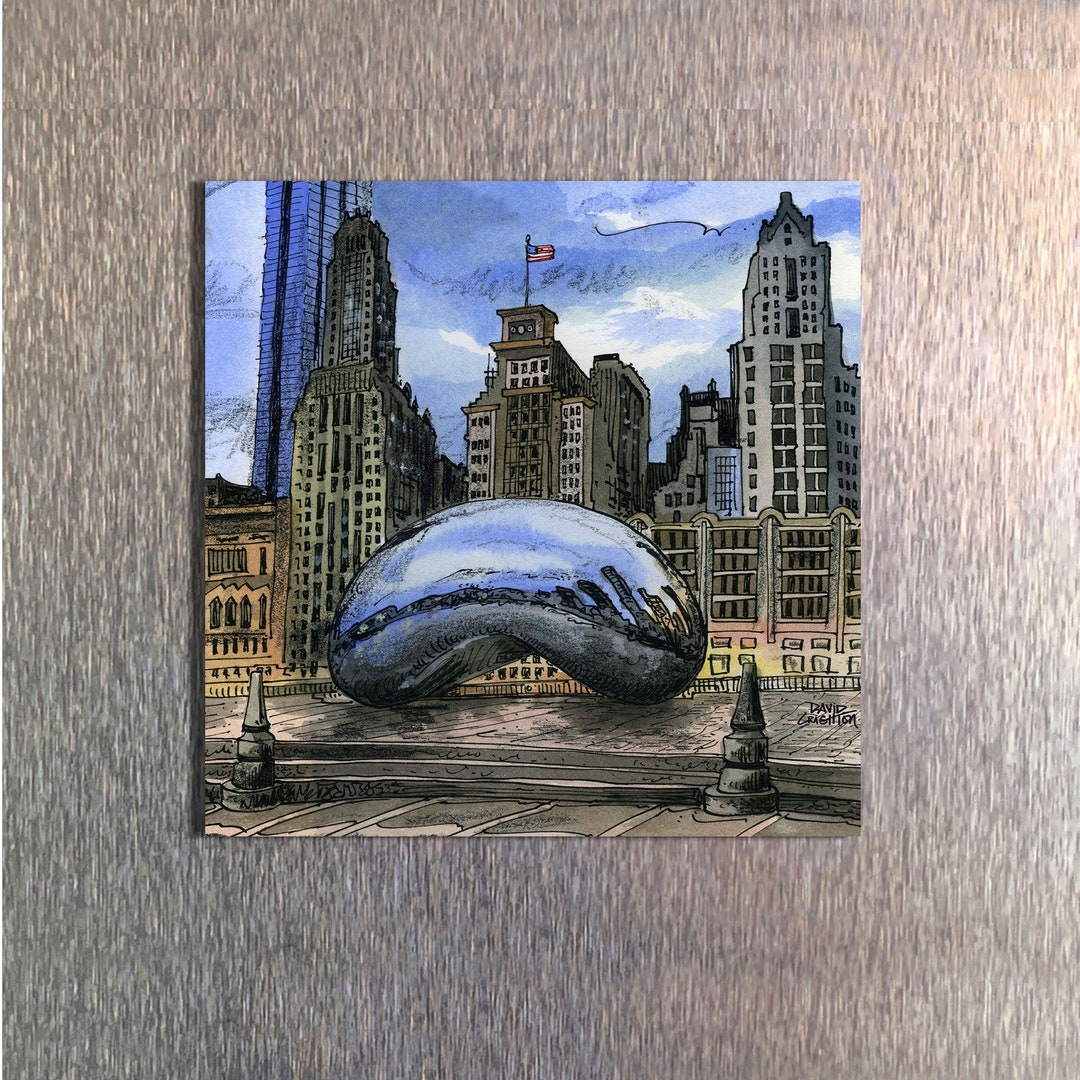 Chicago "bean" Fridge Magnet | Best Friends Gifts - Etsy