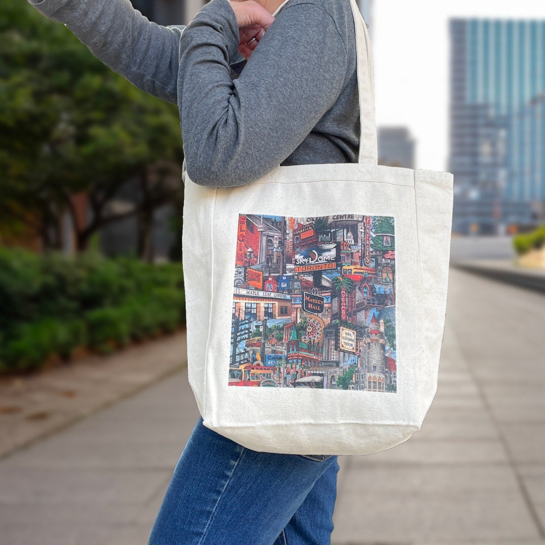 My Toronto Tote Bag, Toronto Art Print Tote Bag, Toronto Art Collage ...