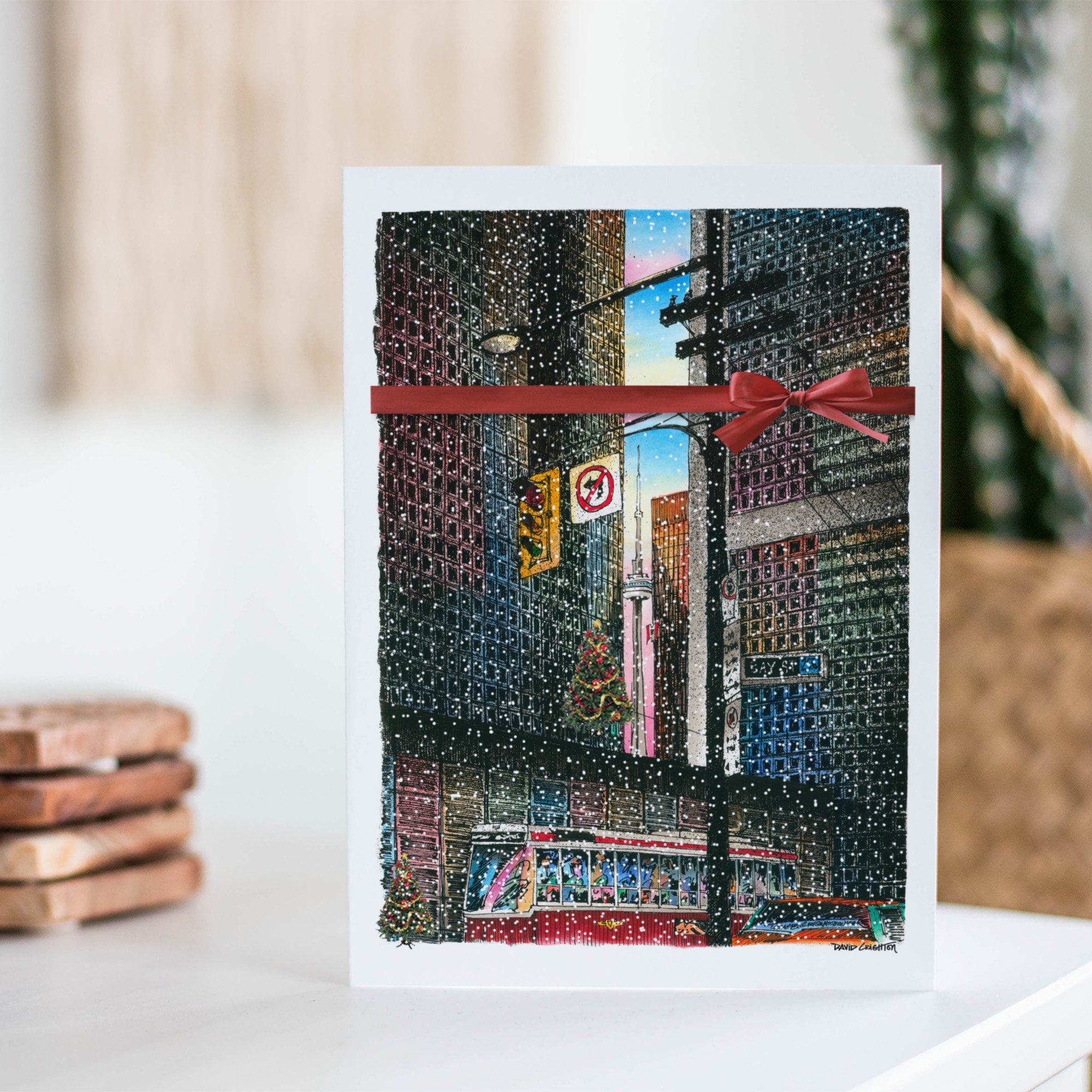 Toronto Streetcar Christmas Cards Box Set, Toronto Holiday Cards, Merry ...