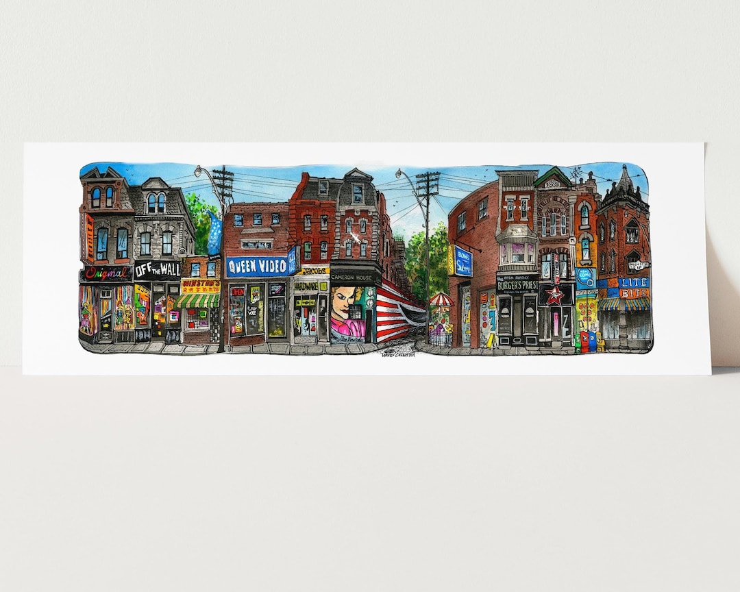 Queen Street West Toronto Themed Poster | Posters of Toronto | Toronto ...