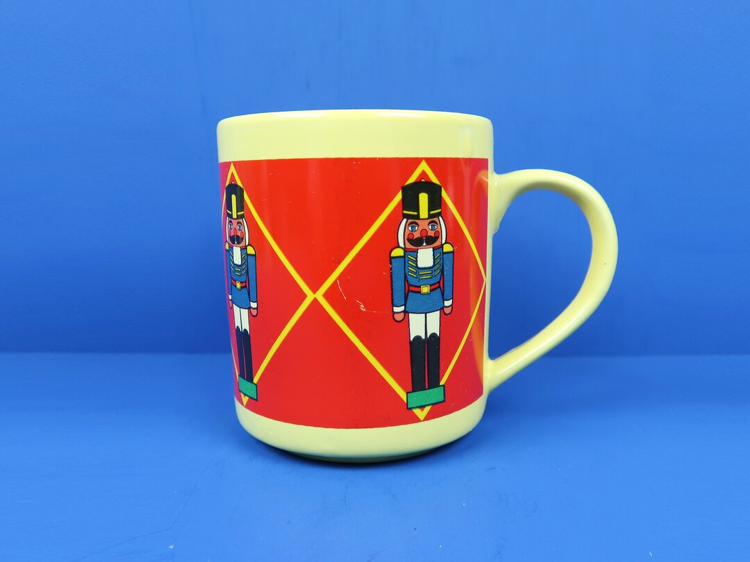 NUTCRACKER Mug - Vintage Ceramic Coffee Tea Cup - Colorful Christmas ...