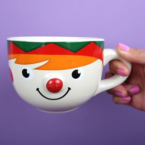 ELF Mug - Vintage Christmas Holiday Cup Coffee Tea - Design Art Cute ...