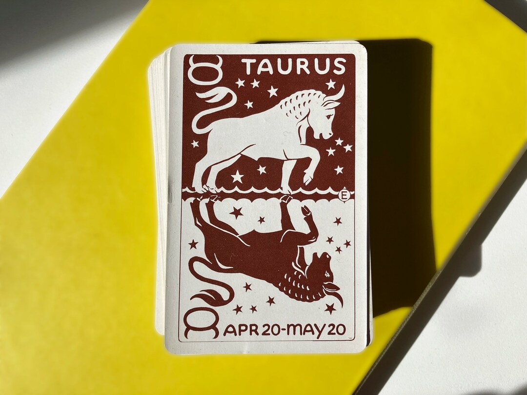 TAURUS Playing Cards Vintage Bridgepoint Card Co Zodiac Horoscope ...