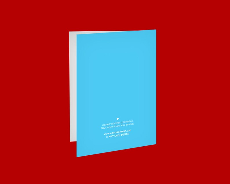 HEART Greeting Card Valentine Yellow / Blue Cards Print Made - Etsy