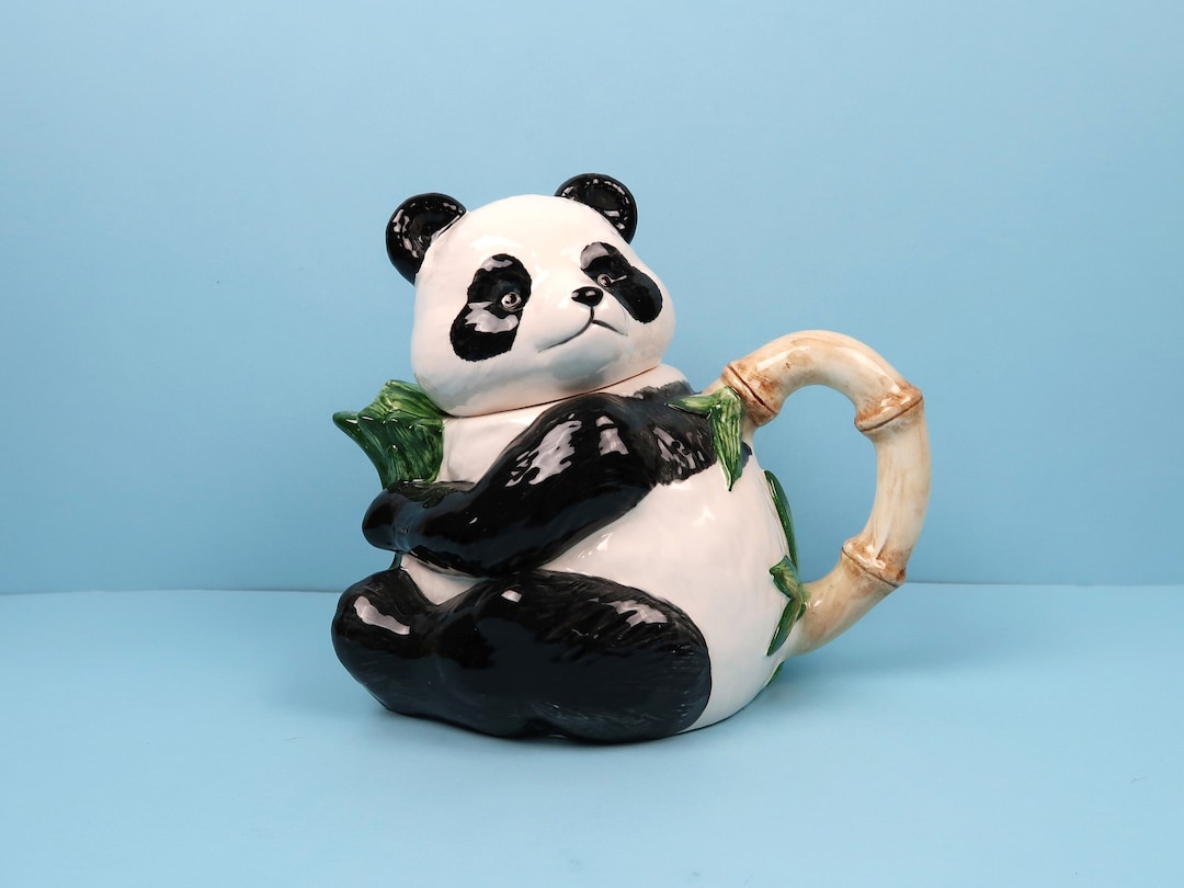PANDA Teapot Vintage Applause Inc Ceramic Tea Pot With Lid - Etsy