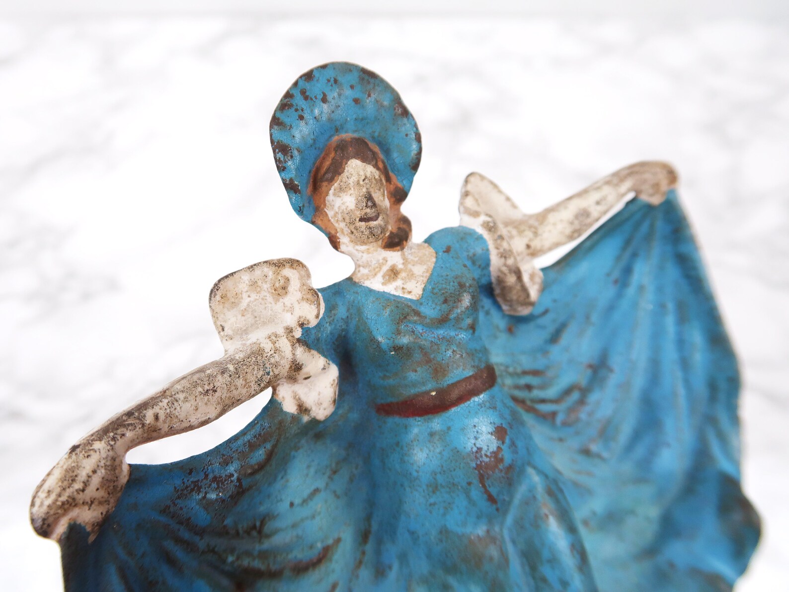 CAST IRON GIRL Catchall - Vintage Metal Ring Trinket Jewelry Dish ...