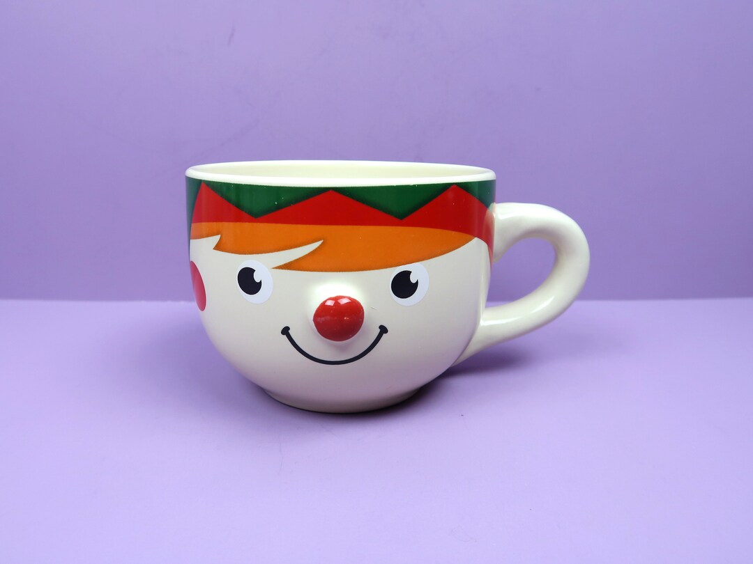 ELF Mug - Vintage Christmas Holiday Cup Coffee Tea - Design Art Cute ...