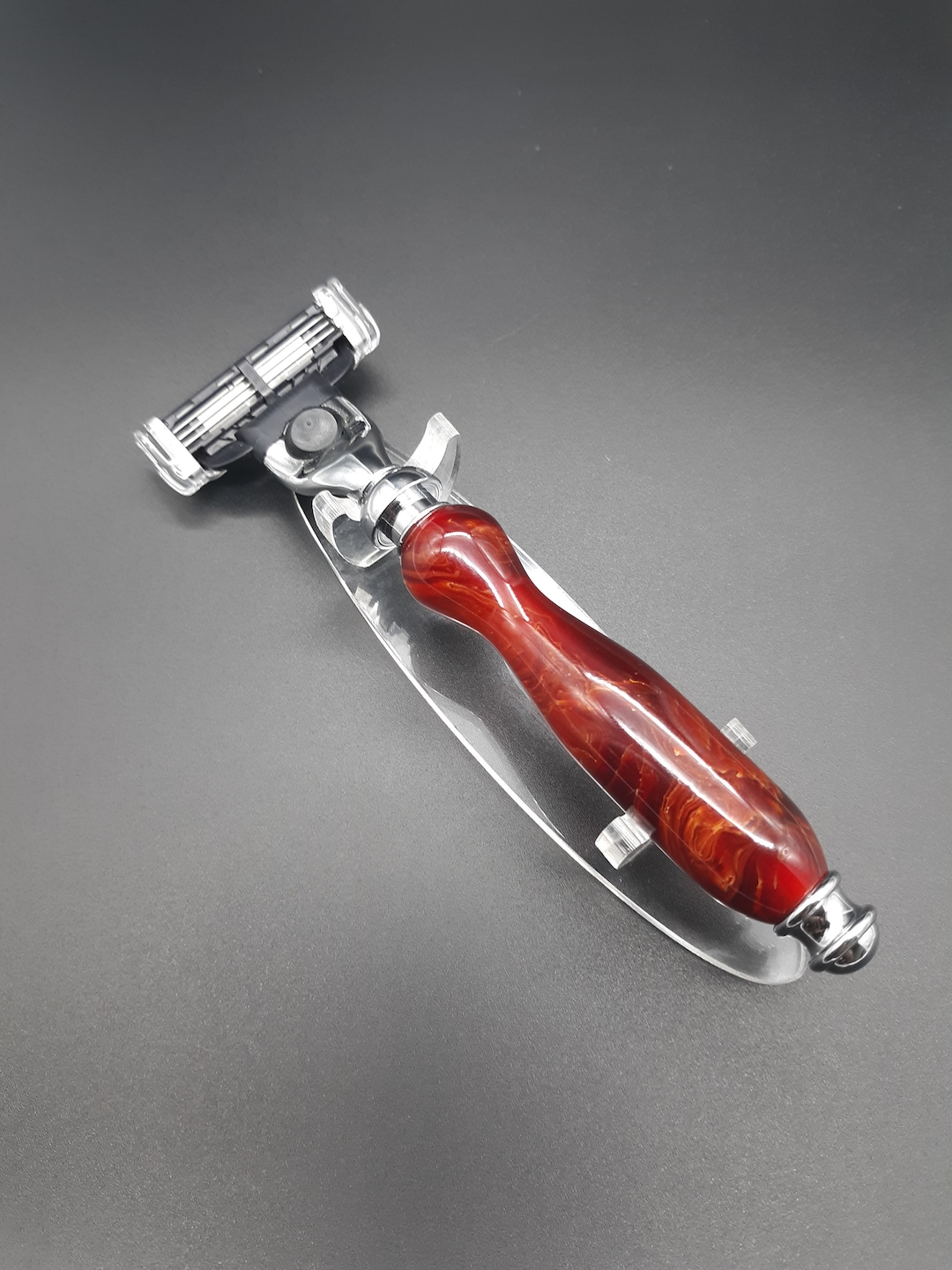 Stone Razor Handle Mexican Fire Agate - Etsy