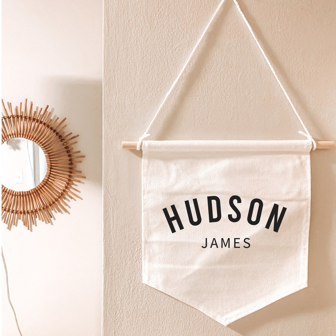 Custom Wall Name Banner Decor Personalized Kid Room Wall Banner Baby ...