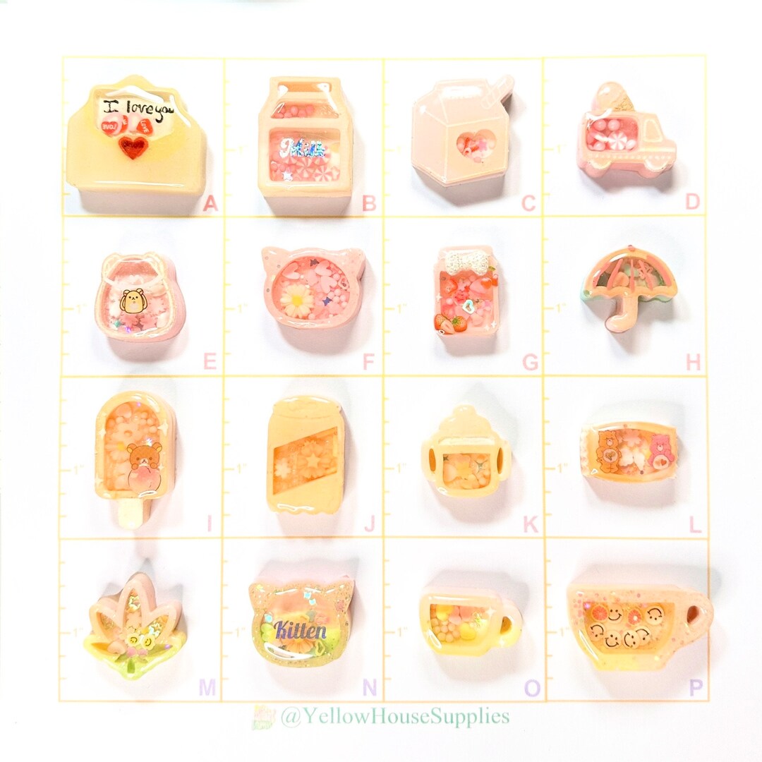 Small Colorful Pink Resin Liquid Shakers for Deco Projects, Phone Cases ...