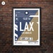 Personalized Los Angeles (LAX) Airport Tag Print in Style of Vintage ...