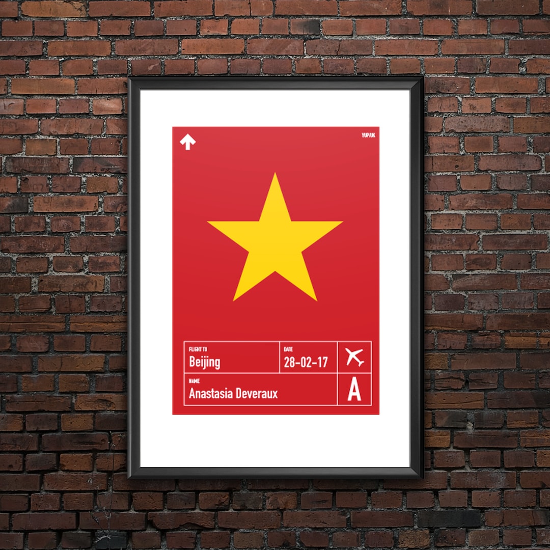 Personalized Beijing Airport Codes Print in a Flat Metro - Etsy