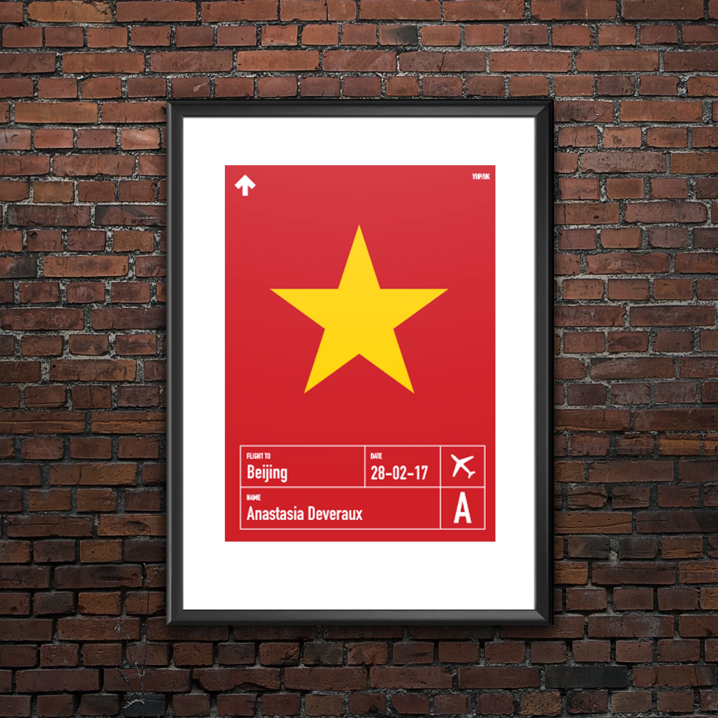 Personalized Beijing Airport Codes Print in a Flat Metro - Etsy