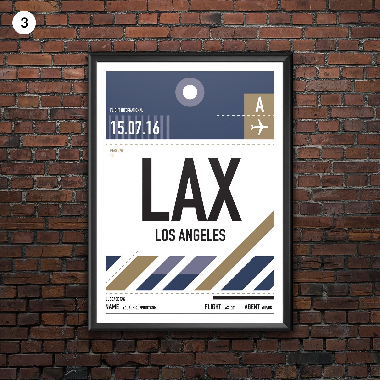 Personalized Los Angeles LAX Airport Tag Print in Style of - Etsy UK