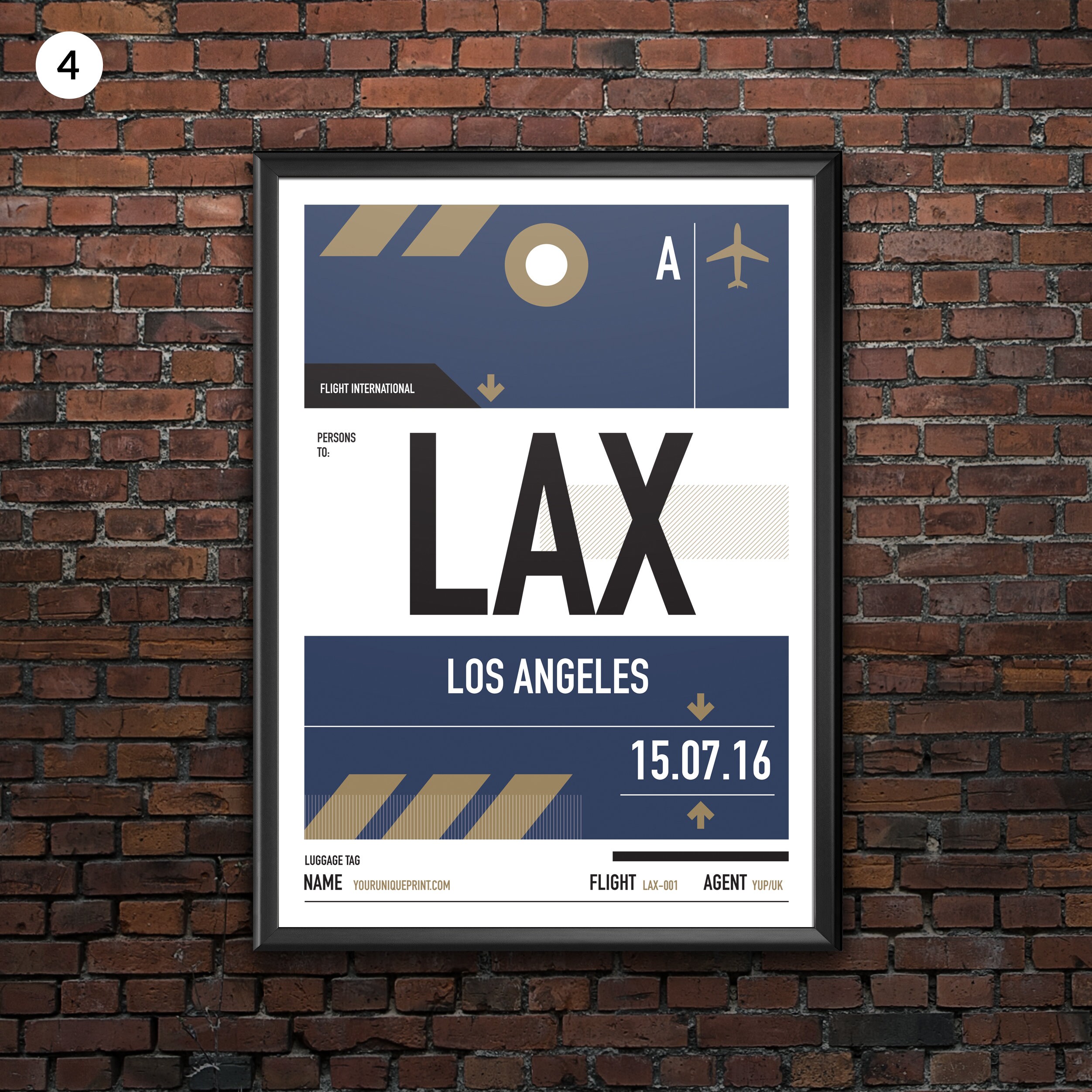 Personalized Los Angeles LAX Airport Tag Print in Style of - Etsy UK