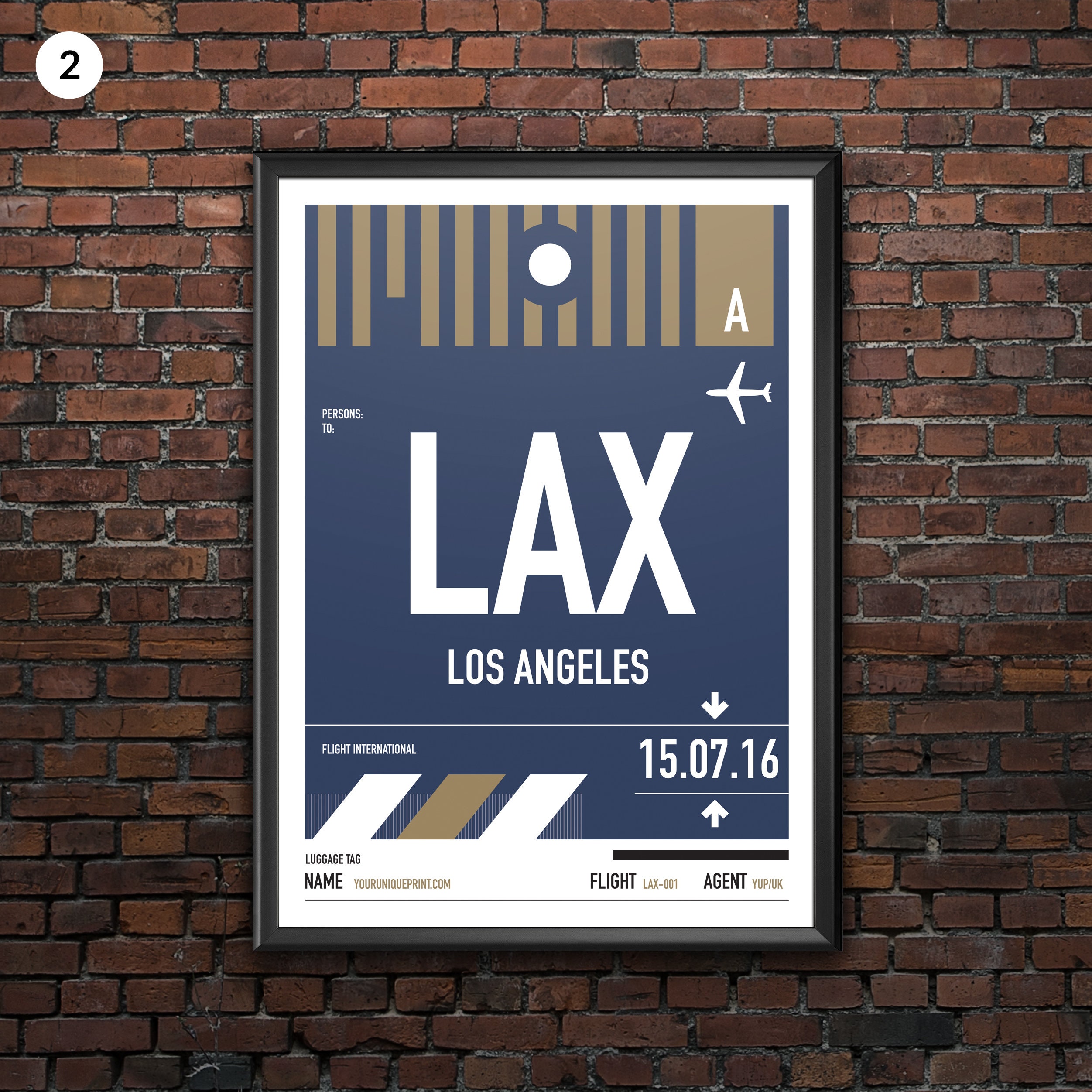 Personalized Los Angeles LAX Airport Tag Print in Style of - Etsy UK