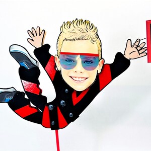 Indoor Skydiving Cake Topper, Parachuting Birthday Party Cake Topper ...