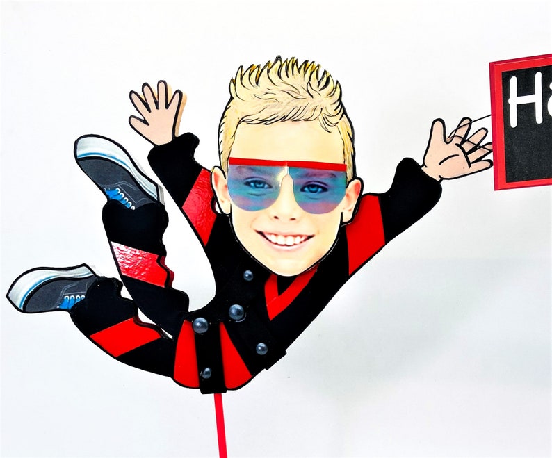 Indoor Skydiving Cake Topper Parachuting Birthday Party Cake - Etsy