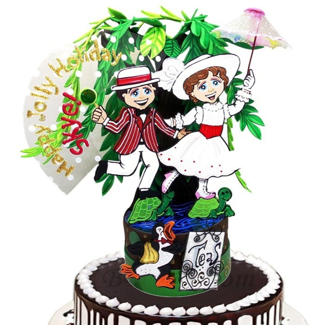 Mary Poppins Inspired Cake Topper: Handmade, Personalized Party ...