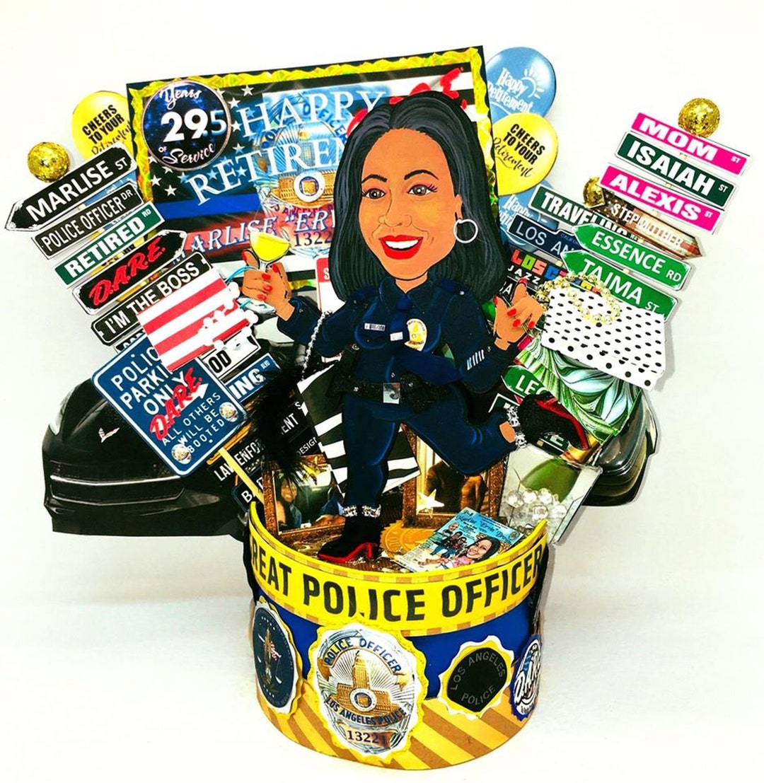 Cop Retirement Cake Topper, Personalized Police Officer Cake Topper for ...