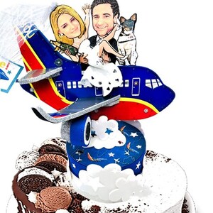 Personalized Pilot Cake Topper: Vintage Airplane Birthday Decoration - Etsy