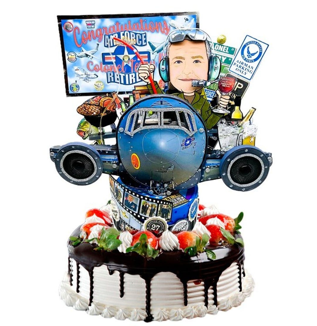 Custom Military Cake Topper – Army, Navy, Air Force, SWAT | Retirement ...