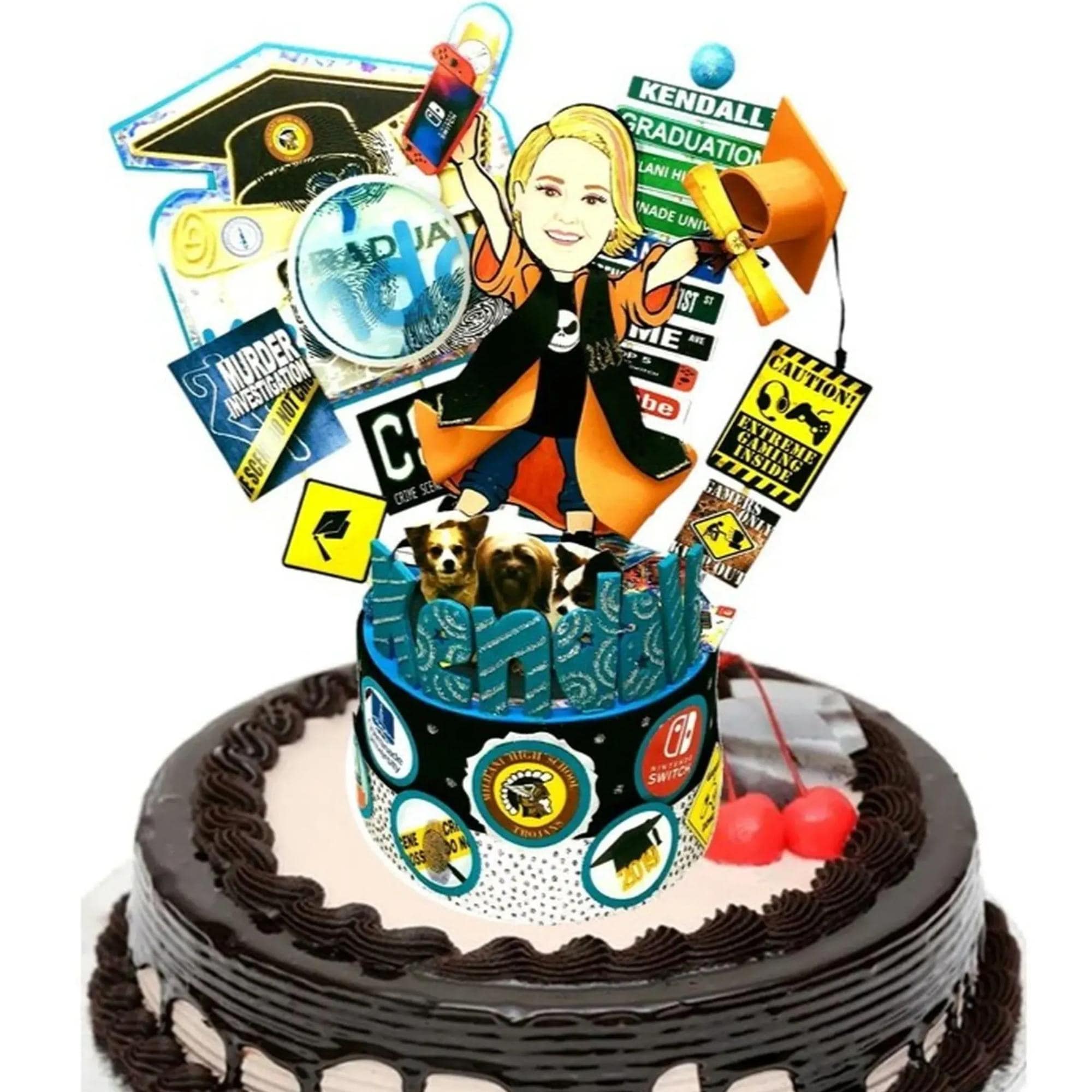 Cosmetologist Gifts Black Glitter Prom 2025 Cake Topper, Class Of 2025 ...