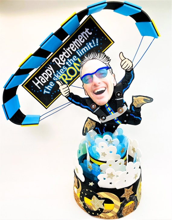 Indoor Skydiving Personalized Cake Topper Parachute Party - Etsy
