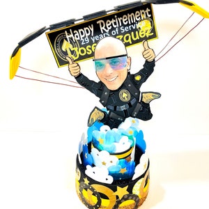 Indoor Skydiving Personalized Cake Topper, Parachute Party Custom ...