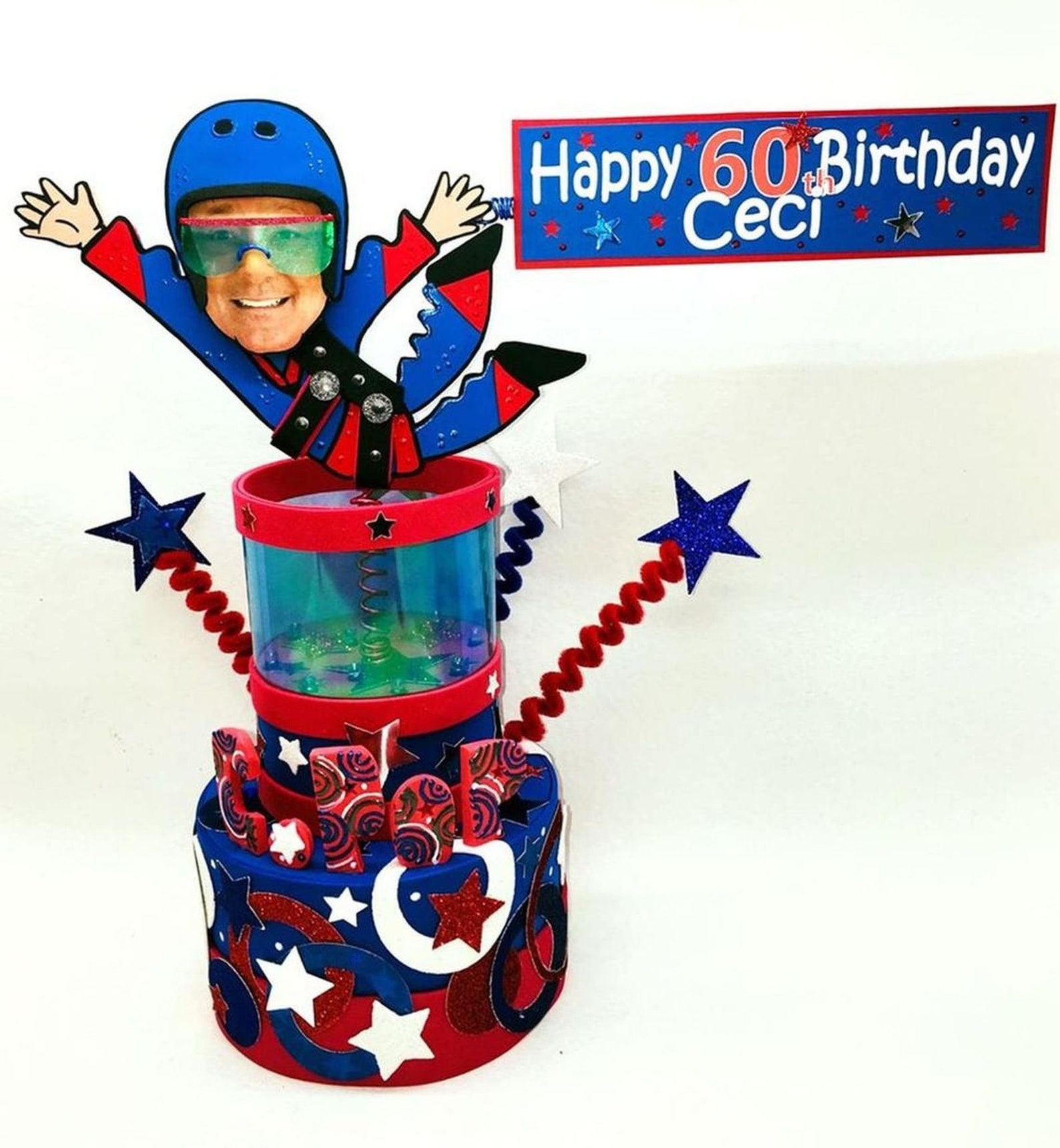 Indoor Skydiving Personalized Cake Topper Parachute Party - Etsy