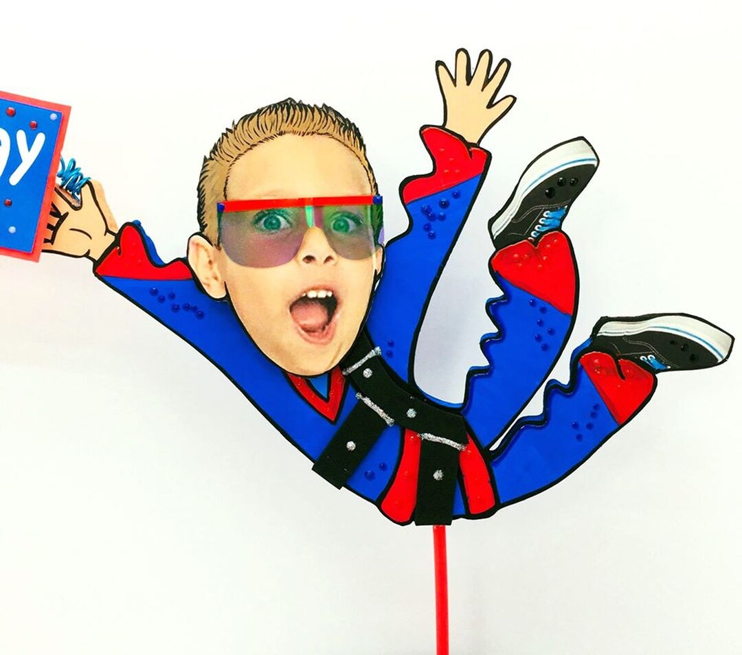 Indoor Skydiving Cake Topper Parachuting Birthday Party Cake - Etsy