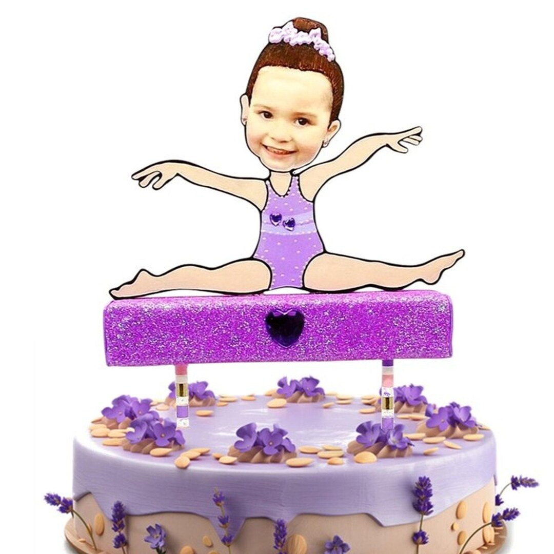 Personalized Gymnast Cake Topper: Cartwheel Birthday Party Decor - Etsy