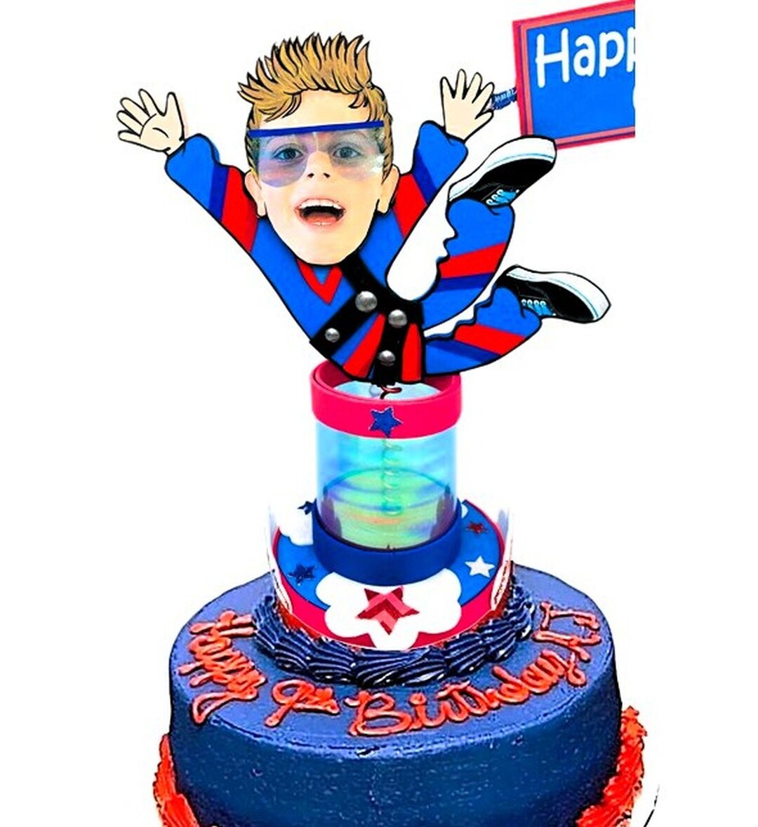 Indoor Skydiving Custom Cake Topper, Skydiver Birthday Cake Topper ...