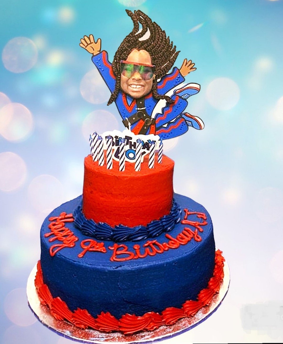 Indoor Skydiving Cake Topper, Parachuting Birthday Party Cake Topper ...