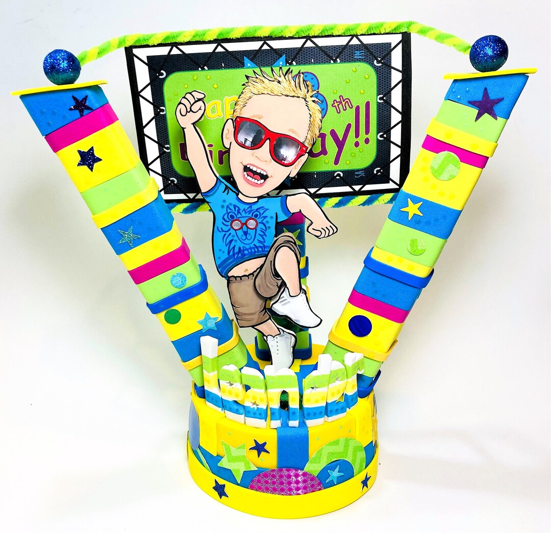 Bounce House Party Cake Topper Trampoline Birthday - Etsy