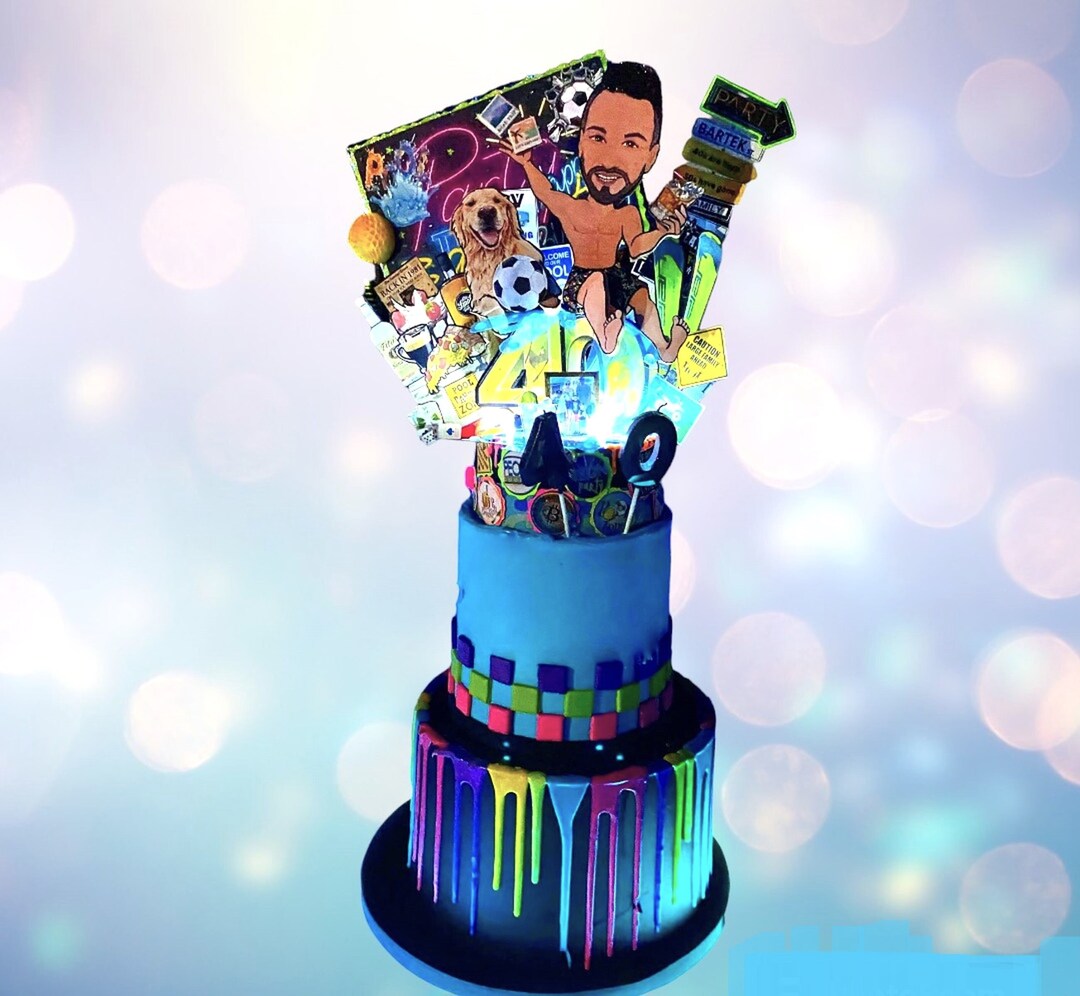 Funny 40th Birthday Cake Topper for Men, Husband 40th Birthday Topper ...