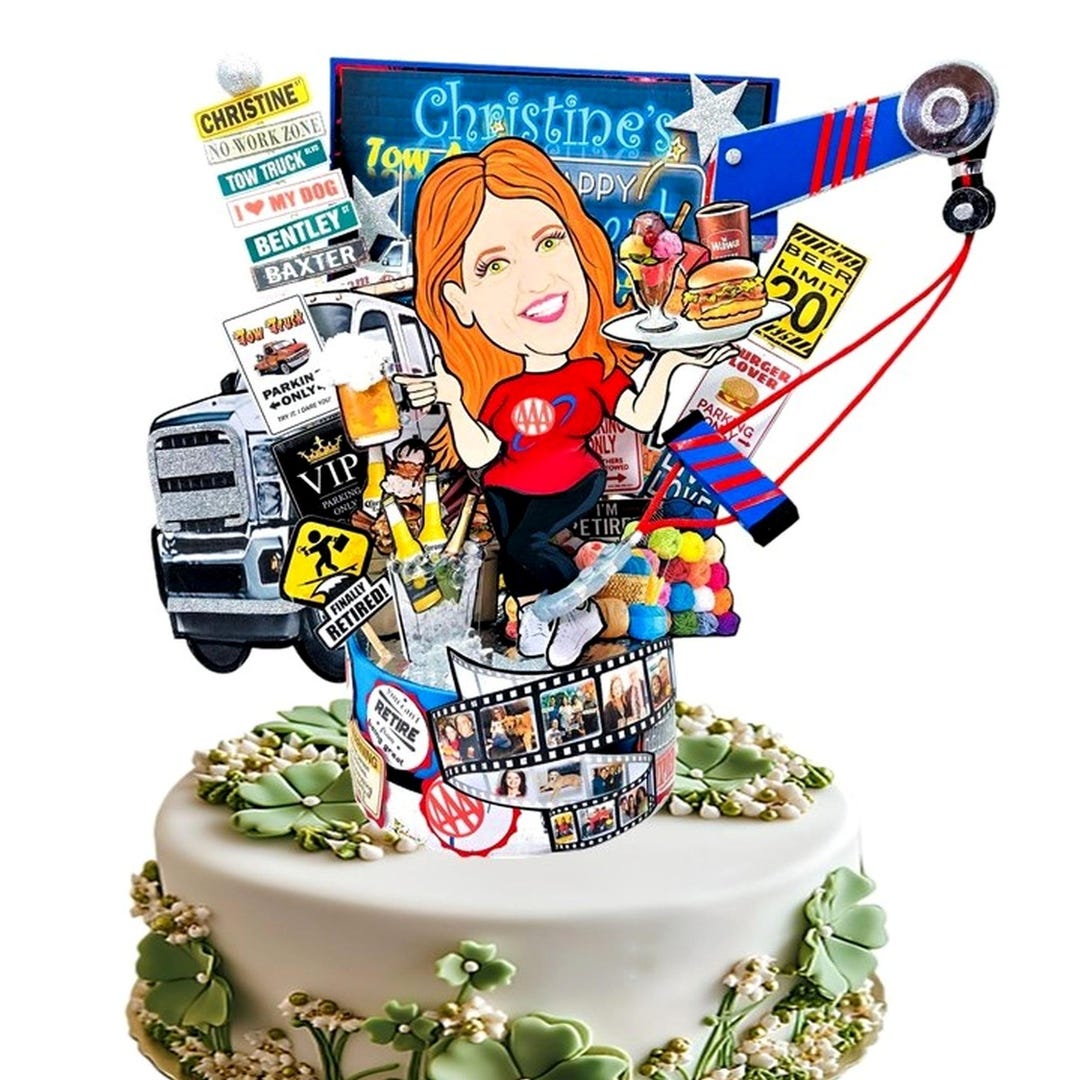 Personalized Retirement Cake Topper for Women: Custom Party Decoration ...