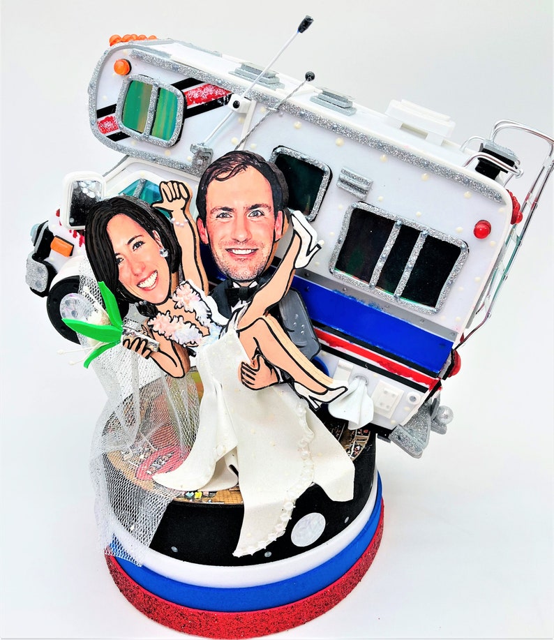 RV Travel Trailer Camping Cake Topper Personalized Happy - Etsy