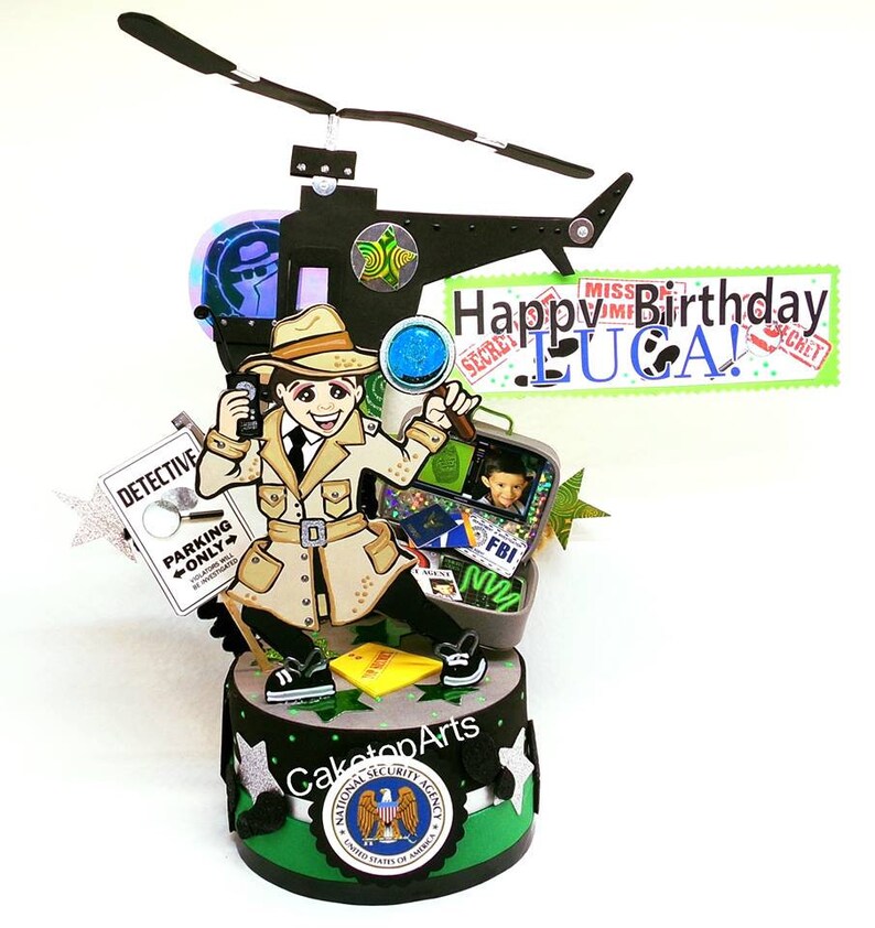 Spy Party Birthday Cake Topper Secret Agent Party | Etsy