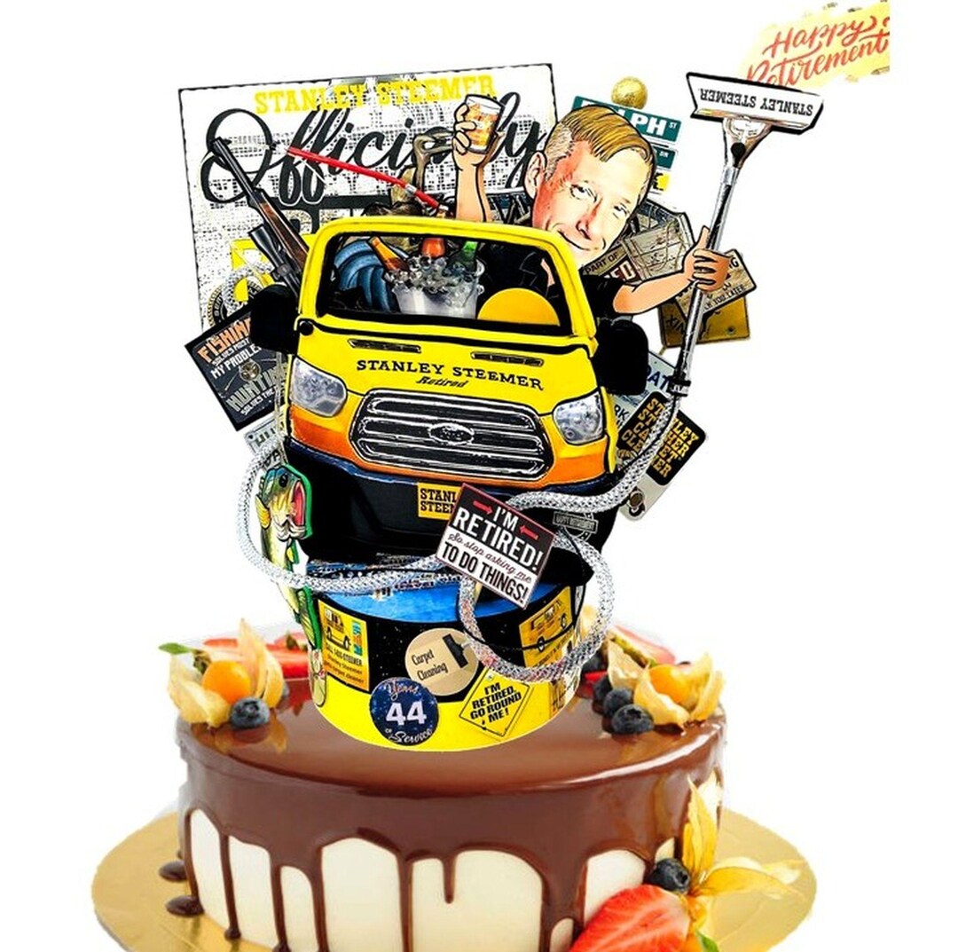 Goodbye Tension Hello Pension Cake Topper, Retirement Cake Decor ...