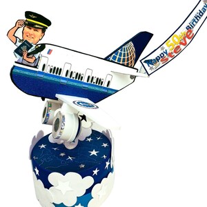 Personalized Pilot Cake Topper: Vintage Airplane Birthday Decoration - Etsy