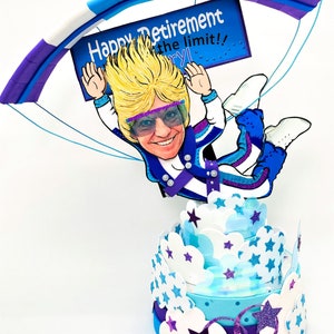 Indoor Skydiving Personalized Cake Topper, Parachute Party Custom ...